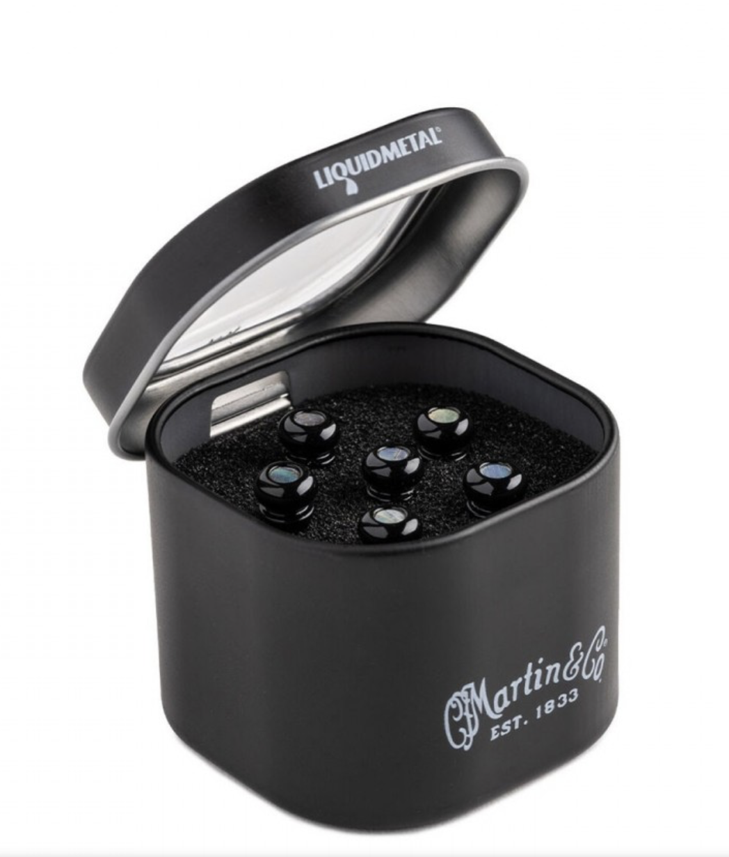 Martin Pin Set Pearl Dot Gloss Black Color Luxe